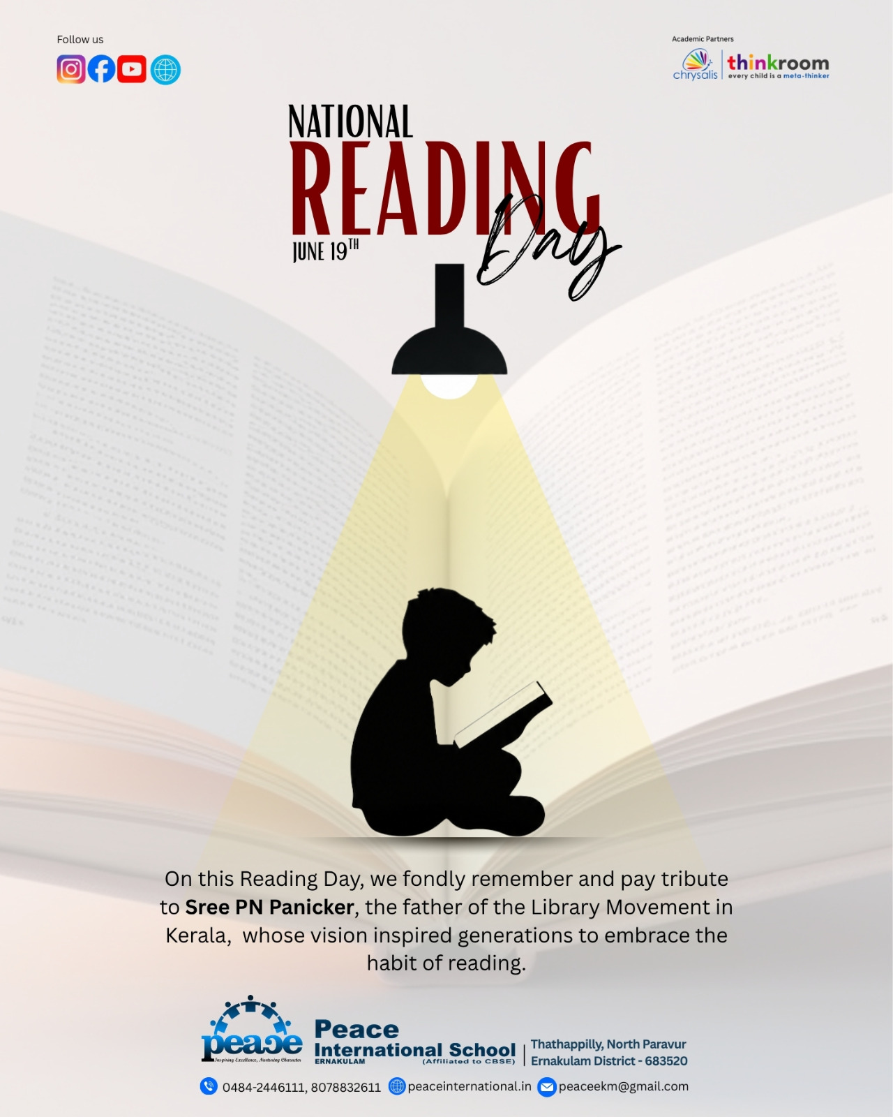National Reading Day 2026 ! - Peace International.in